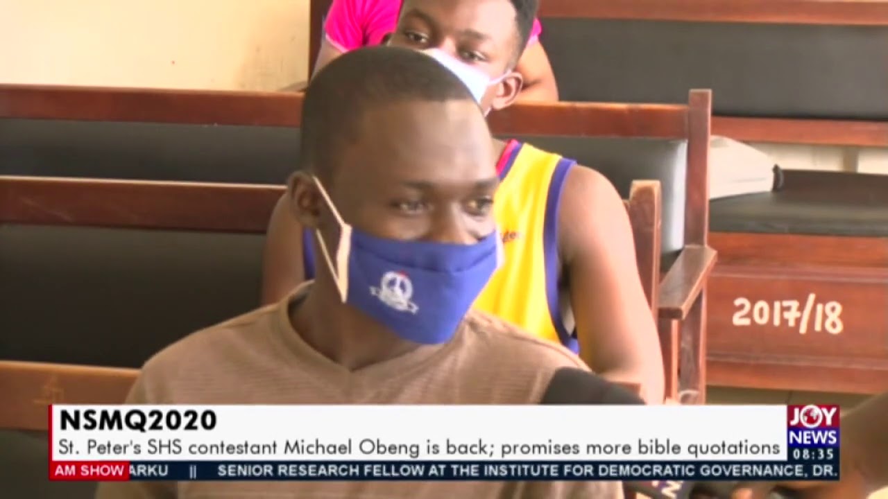 NSMQ2020: St. Peter’s SHS contestant Michael Obeng is back - AM Show on ...