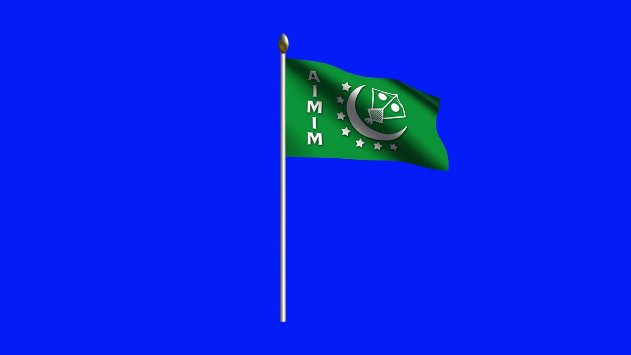 AIMIM PARTY FLAG ANIMATION BLUE SCREEN #AIMIM PARTY #TELANGANA#AIMIM ...