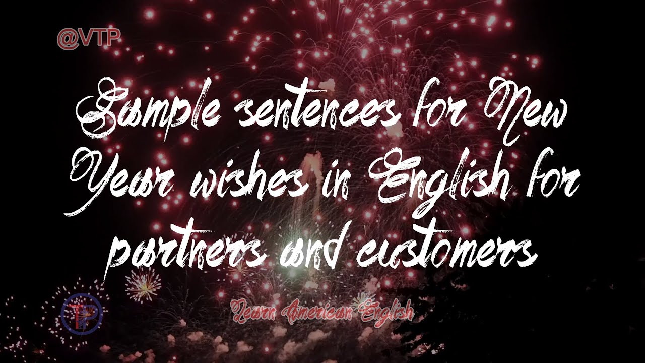 Sample sentences for New Year wishes in English for partners and ...