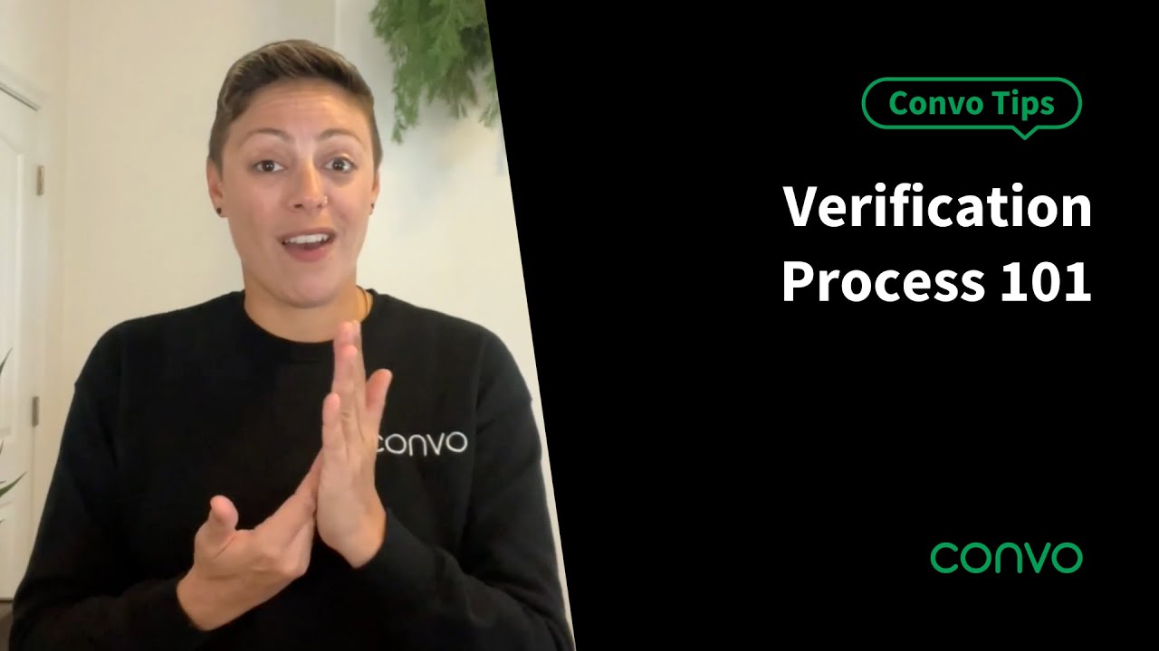 Verification Process 101 - CONVO TIPS - Convo - YouTube