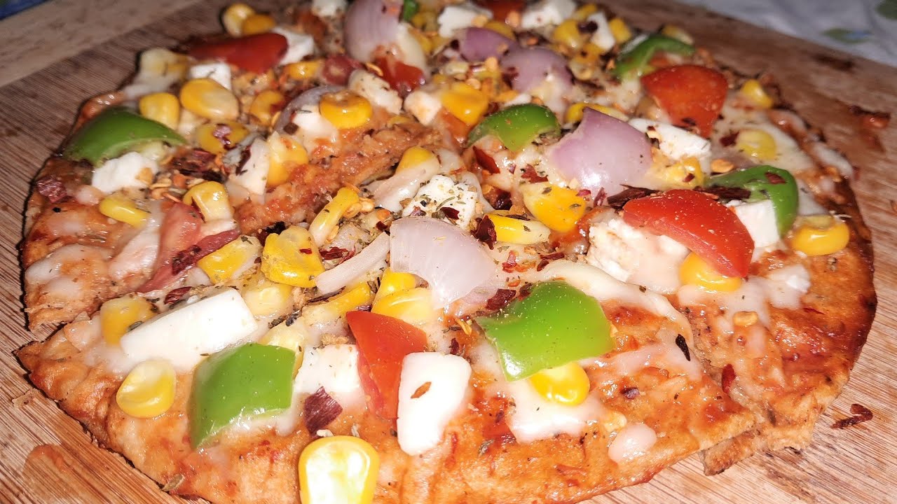 Healthy Roti Pizza Recipe🤩| Homemade Pizza Kaise Banaen🤔| Roti Pizza ...