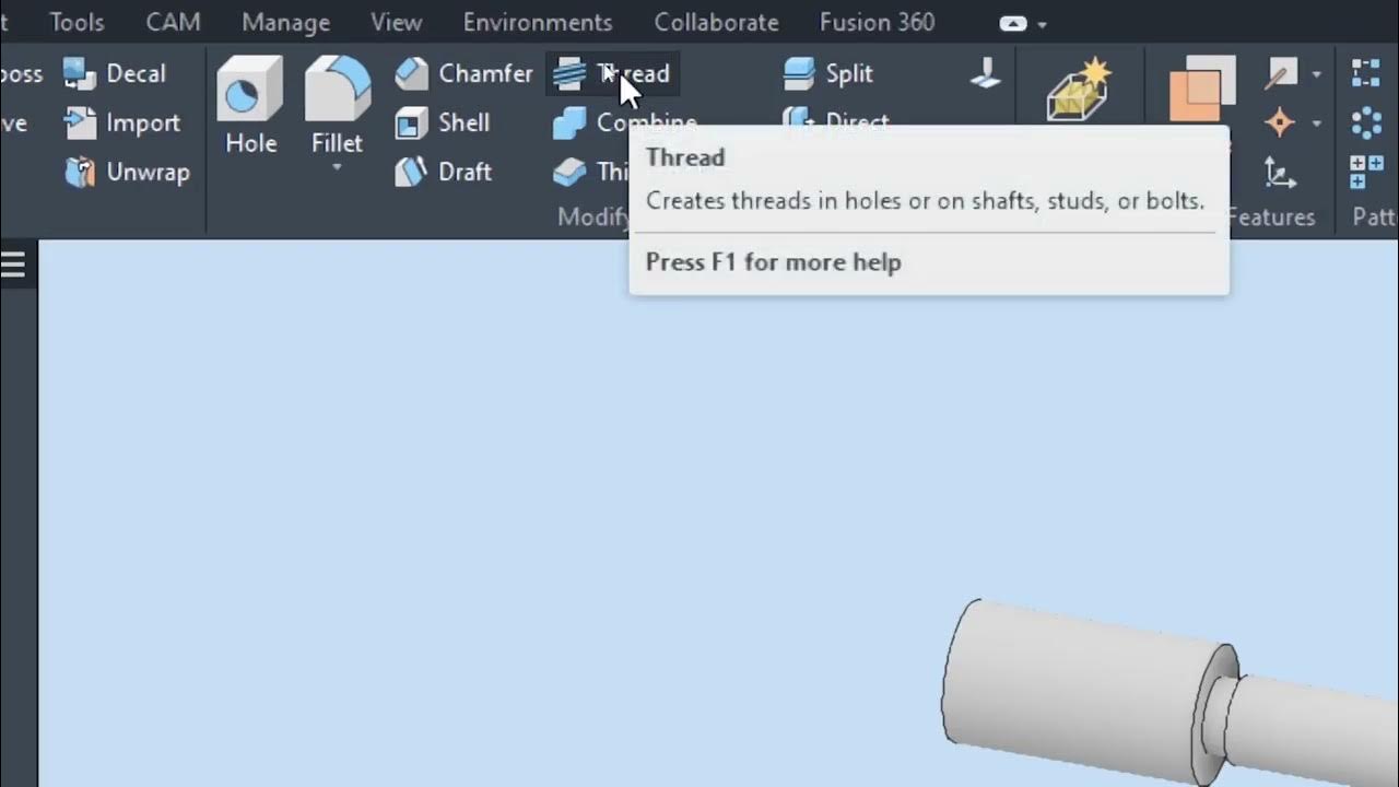 Pembuatan Clamp C di Autodesk Inventor - Part 2 (Shaft) - YouTube