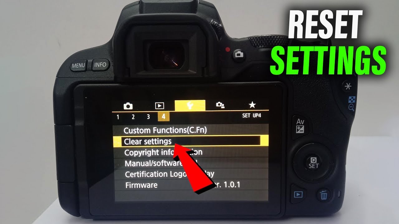 How to Reset settings in canon DSLR | ANY DSLR - YouTube