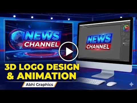 News channel 3D Logo design & animation | Abhi Graphics - YouTube