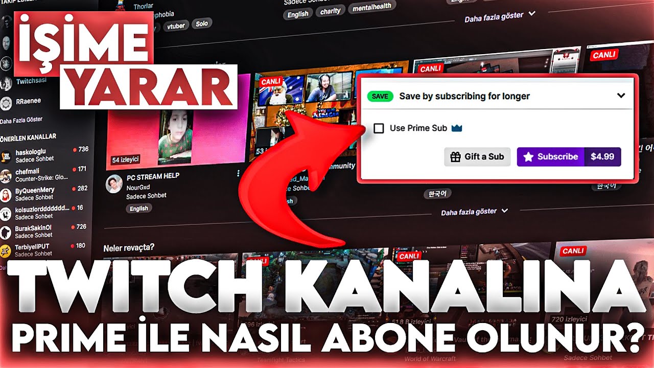 TWİTCH KANALINA PRİME İLE NASIL ABONE OLUNUR? AMAZON PRİME! (İLK AY ...