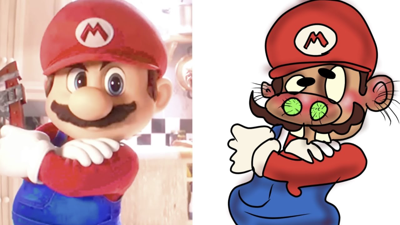 THE SUPER MARIO BROS drawing meme - the super mario bros movie super ...