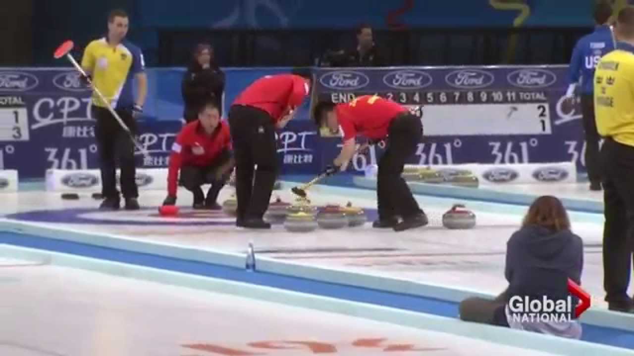 Professional curling gaining popularity in China - YouTube