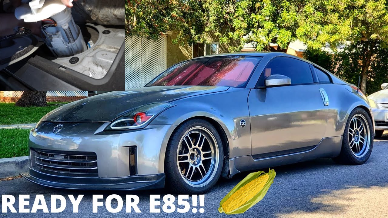 INSTALLING FUEL PUMP ON MY 350Z FOR E85!! - YouTube