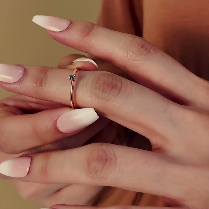 [키튼브릿지] 10K/14K 2mm 솔리테어 천연 러프다이아몬드 반지[1] - YouTube