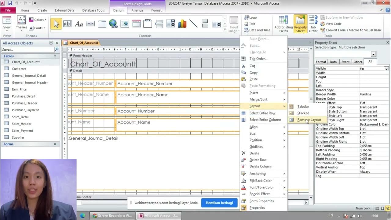 Cara Mengoperasikan Microsoft Access (Table, Relationship, Form, Subform, Combo Box, Button ...
