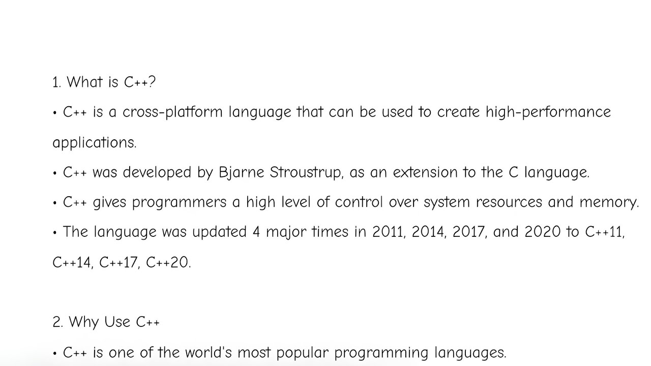 Introduction to C++ Programming | Learn C++ Basics for Beginners - YouTube