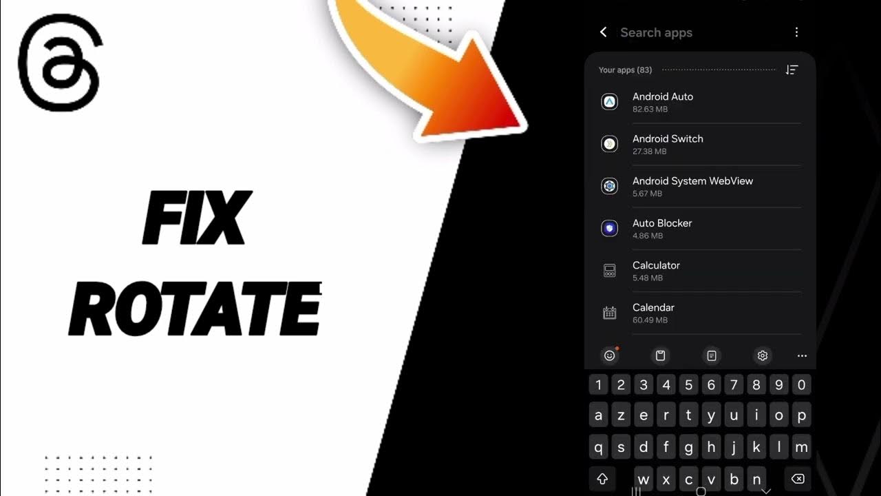 How To Fix Rotate On Threads App 2025 - YouTube