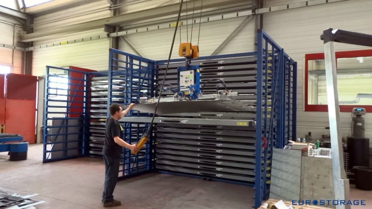 Metal sheet rack horizontal 20 drawers - YouTube