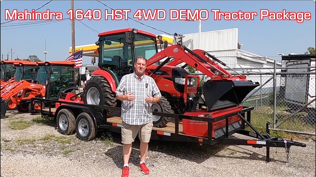 Mahindra 1640 HST 4WD DEMO Cab Tractor Package With Boxblade and Slip ...