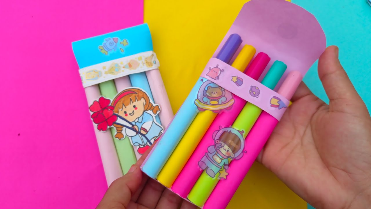 cute pen box | pen box making ideas - YouTube