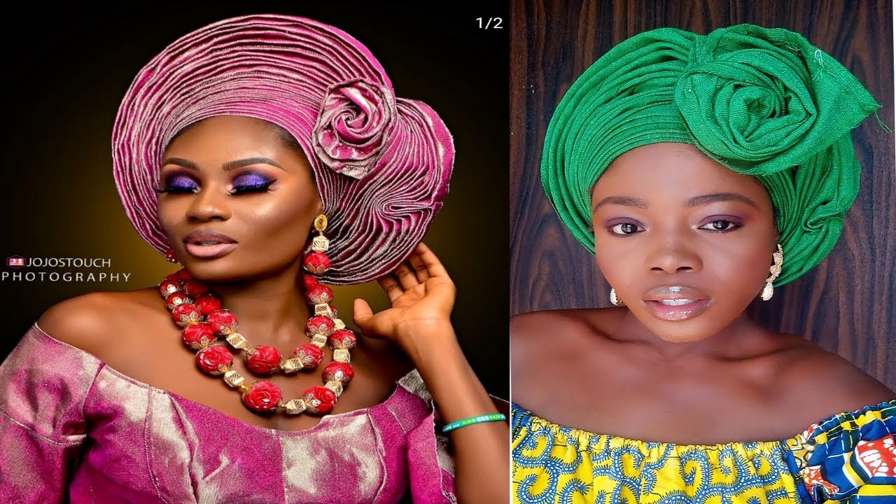 (DIY) HOW TO TIE INFINITY GELE WITH ROSE/GELE TUTORIAL😱😳💥 - YouTube