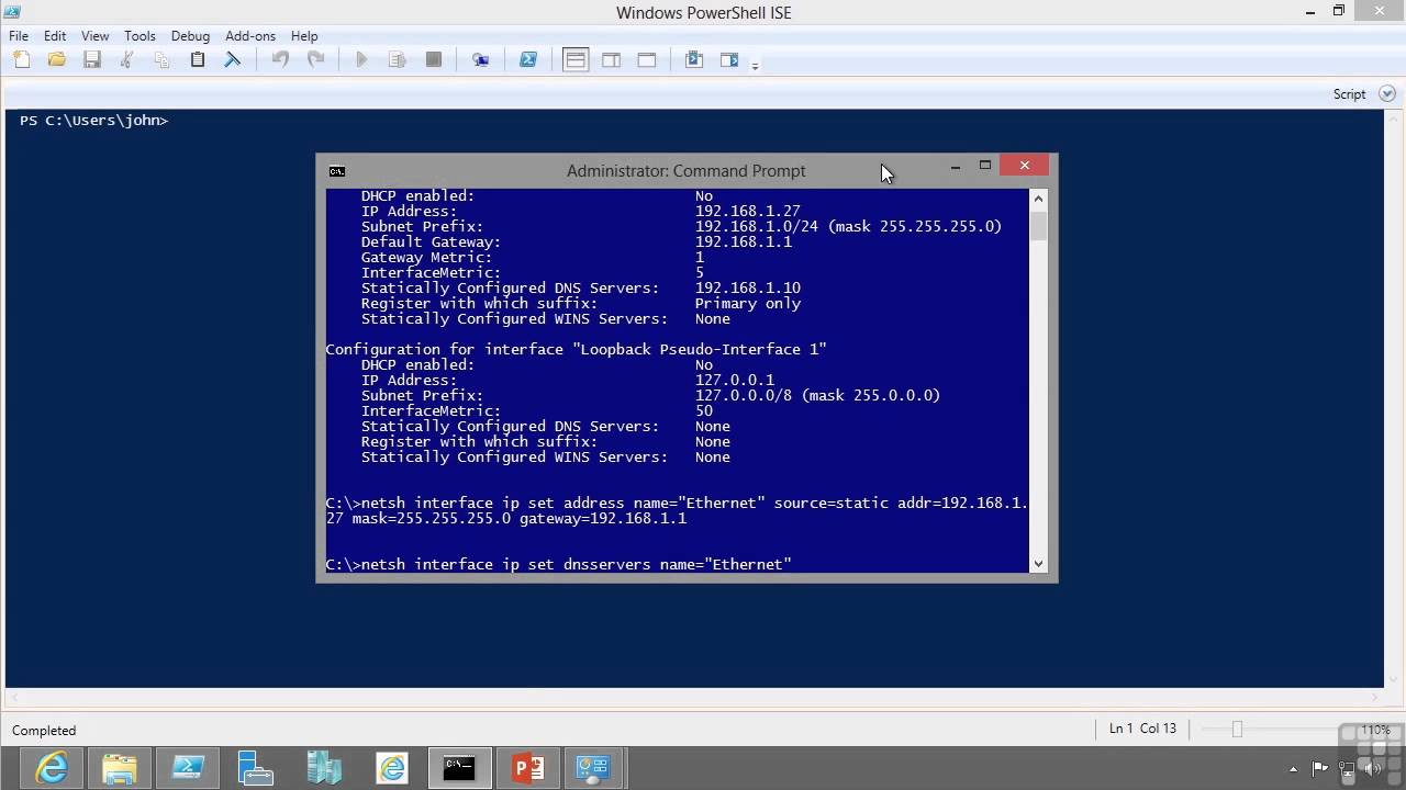 Windows Server 2012 Certification Exam 70-410 Tutorial | Configuring IP Addresses - YouTube