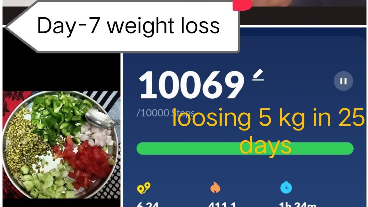 Day -7 | 25 days weightloss challenge 75 kg to 70 kg postpartum ...
