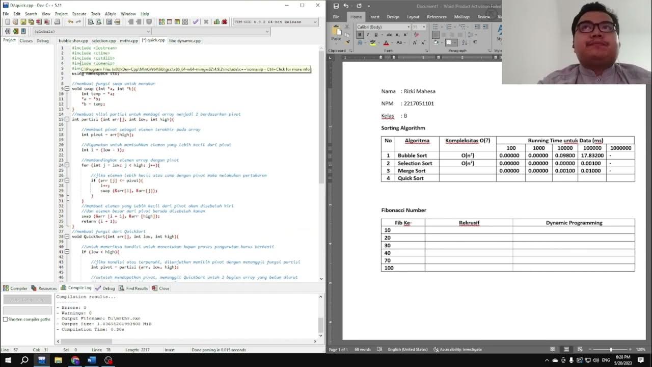 Tugas Petruk Sorting_Rizki Mahesa_2217051101_B - YouTube