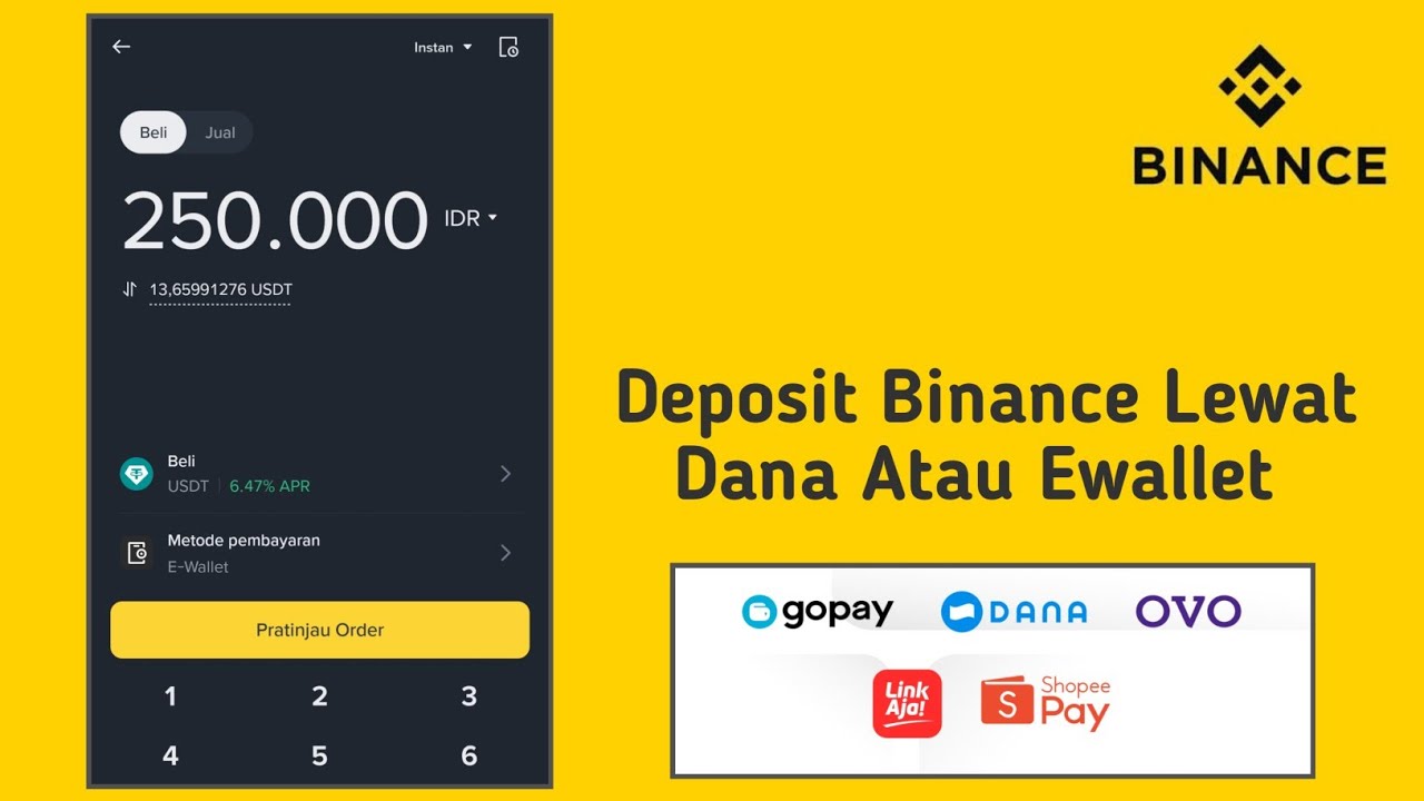 Cara Deposit Binance Lewat Dana Atau Ewallet - YouTube