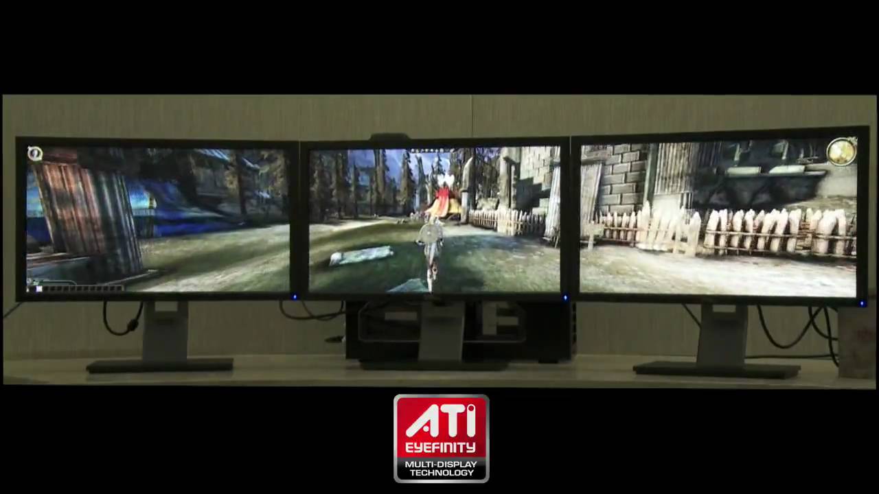 Playing Dragon Age: Origins at 5760 x 1200 Resolution | ATI Eyefinity Technology - YouTube