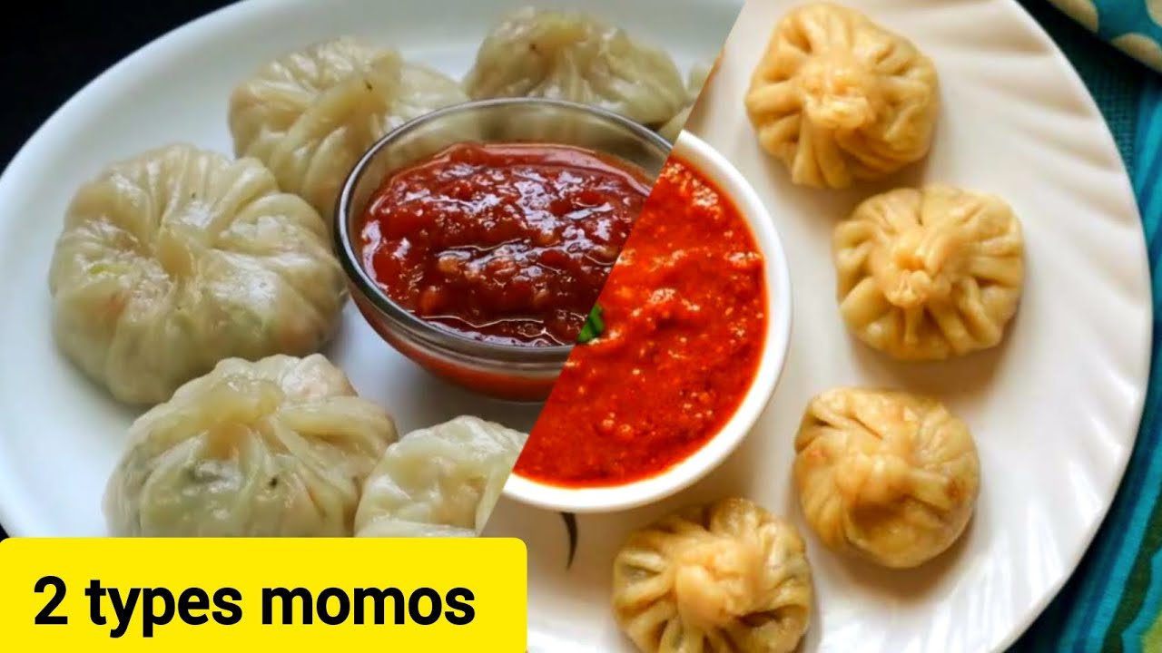 chicken momos and vegetables momos | momos recipe | 2 types momos ...