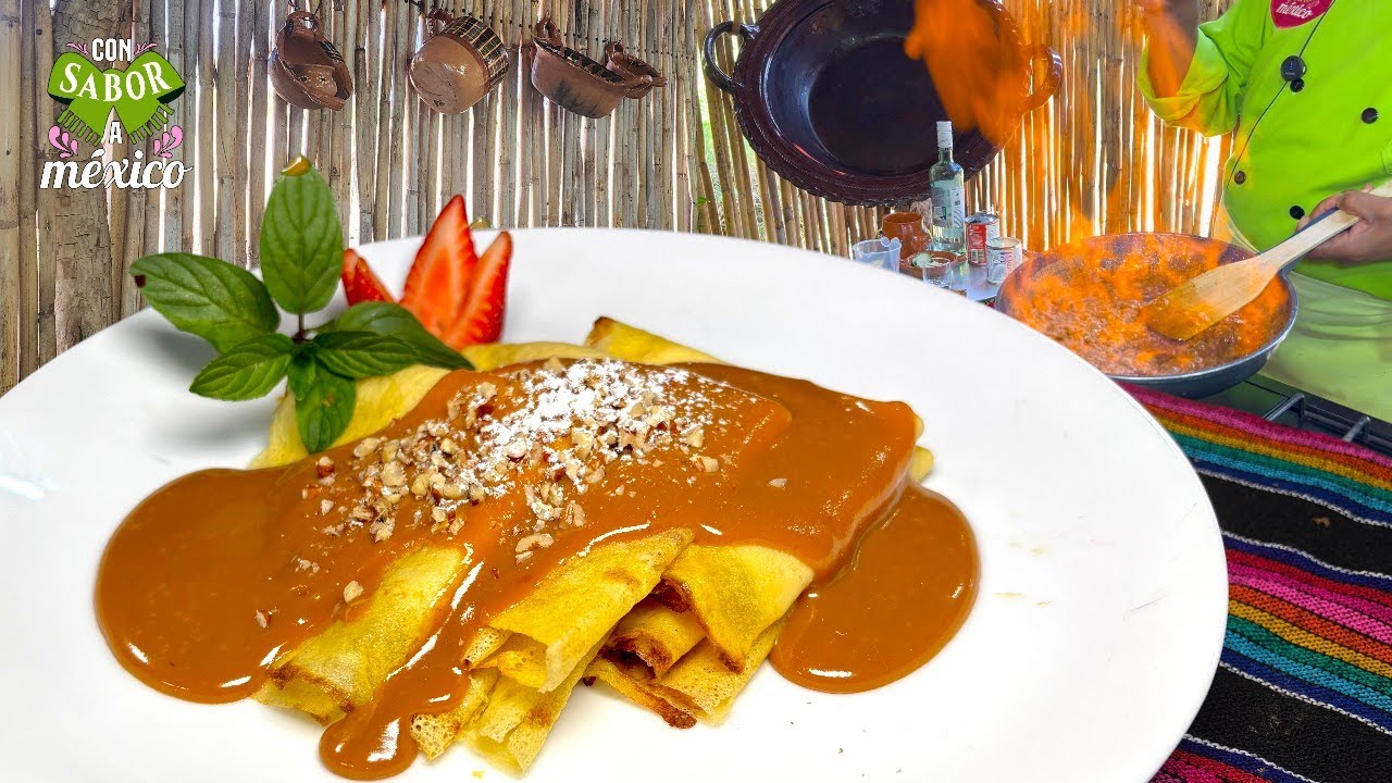 CREPAS CON CAJETA ENVINADA CASERA DESDE CERO ¡LA RECETA MÁS FÁCIL Y ...