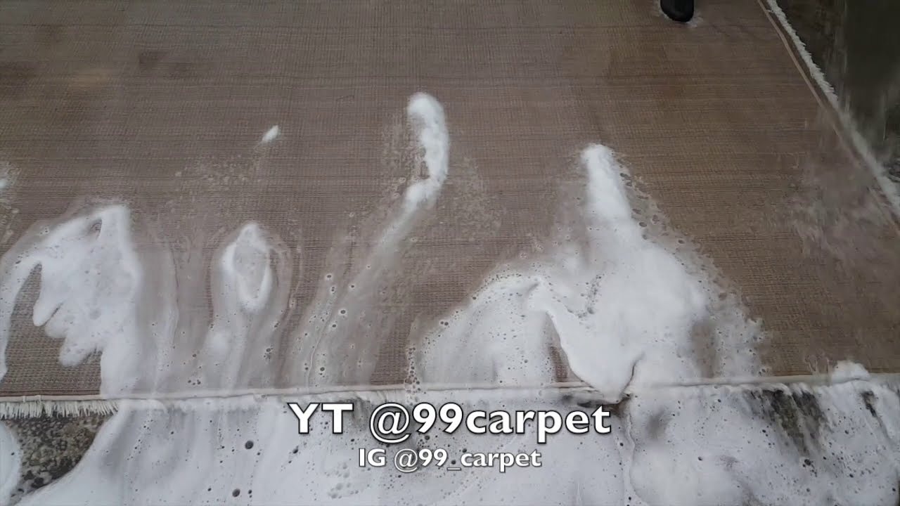 TONS of SOAP&SUDS, washing a fluffy SNOW WHITE carpet with EXTREME ...