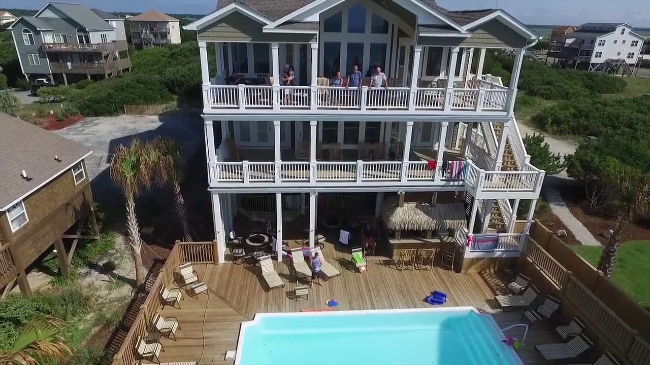 Drone Video of Extremely Large Beach House - YouTube