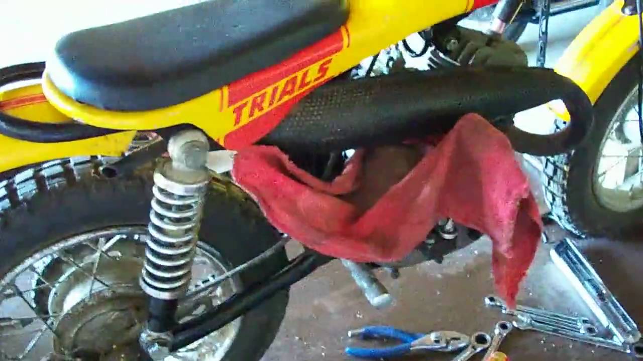 Indian mini bike Rare Trials trail bike MT5A - YouTube