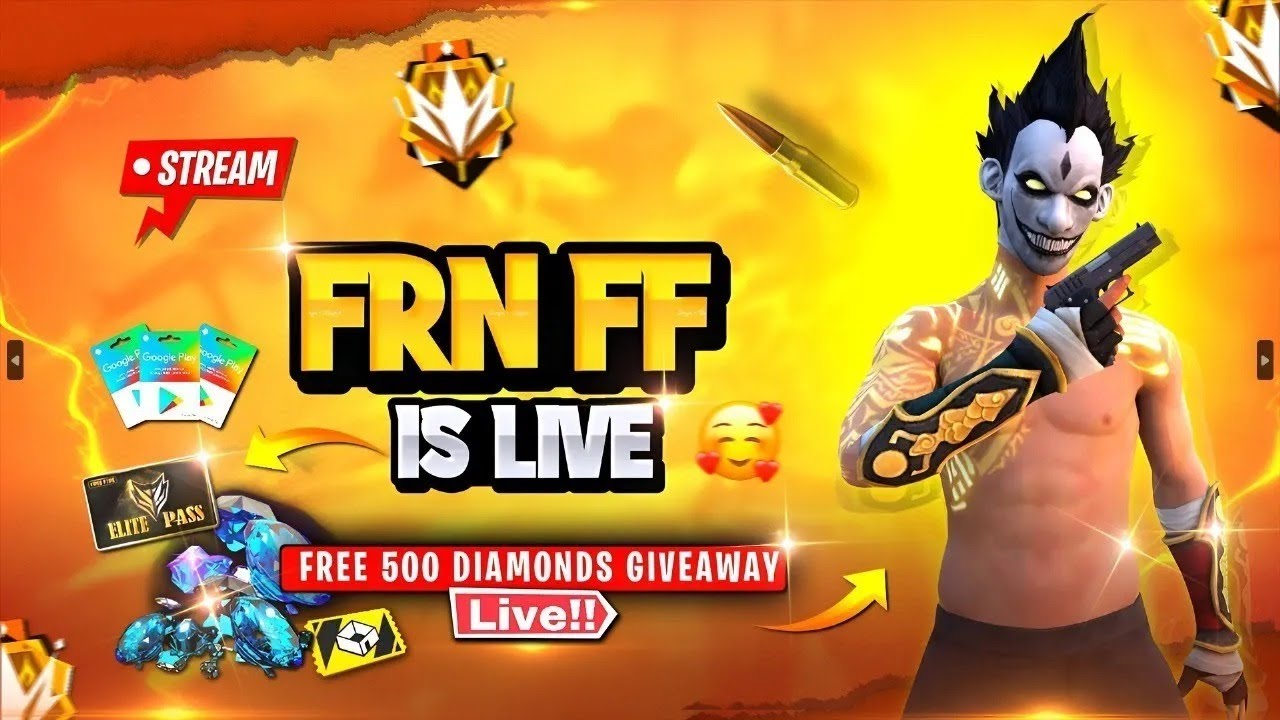 FRN FF LIVE PC HANDCAM ☠️ FREE FIRE LIVE - YouTube
