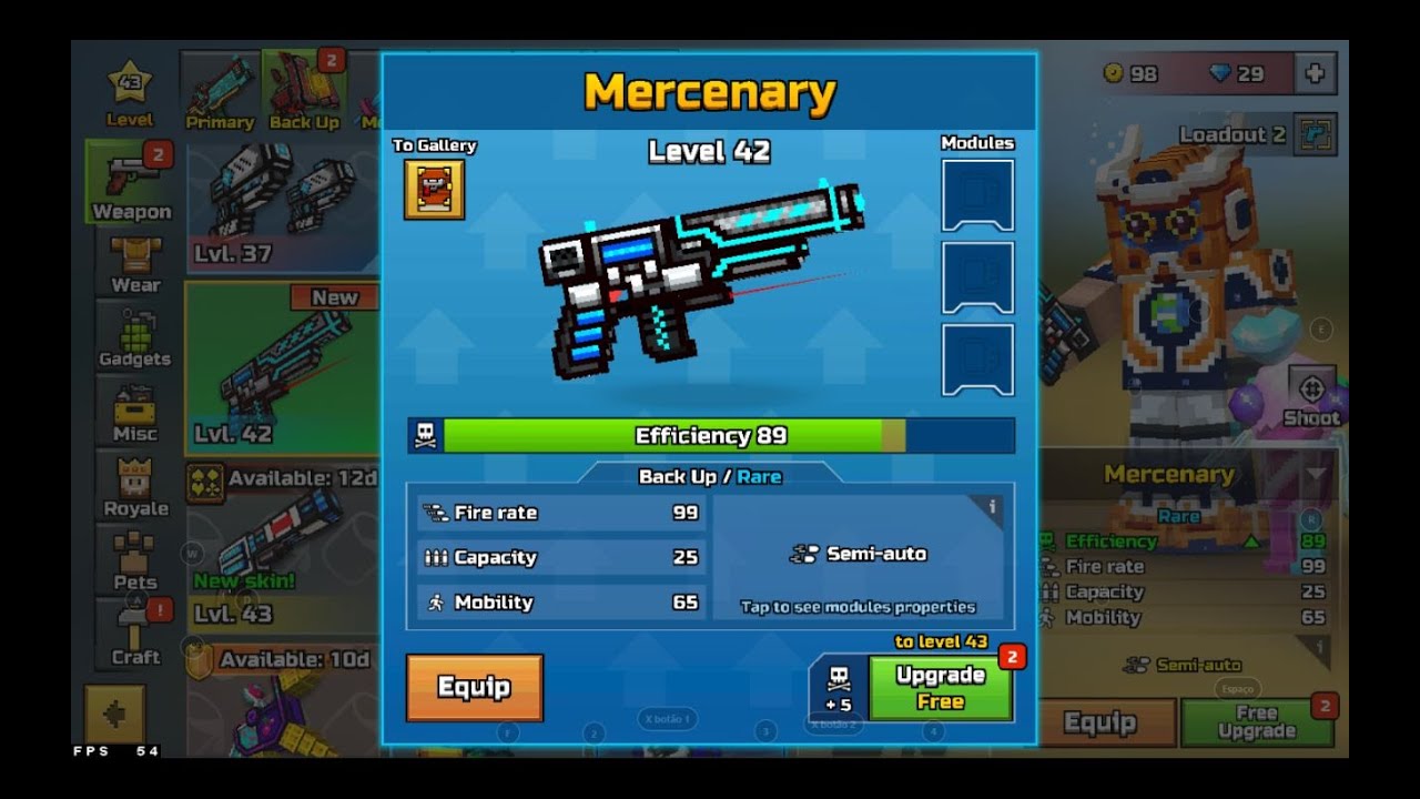 PIXEL GUN 3D REVIEWS MERCENARY - YouTube