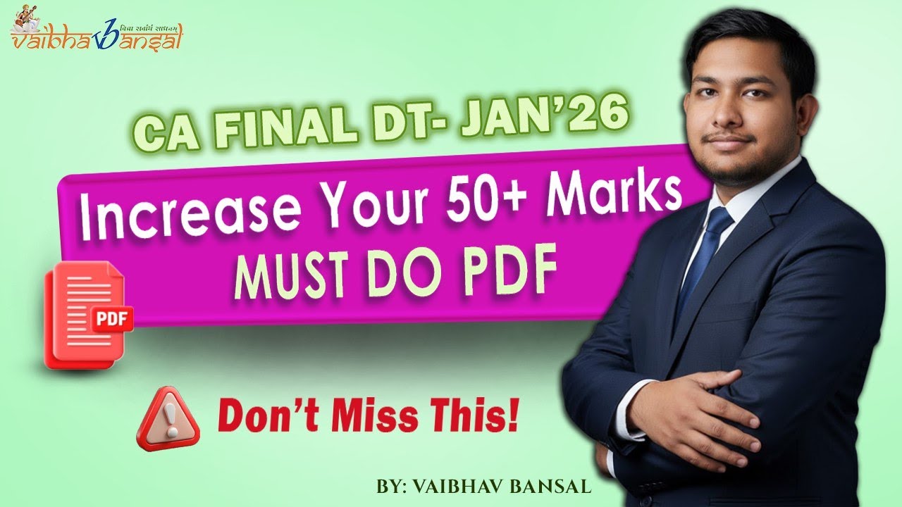 Score 70+ in Direct Tax: Increase Your 50 Marks With This PDF Best ...