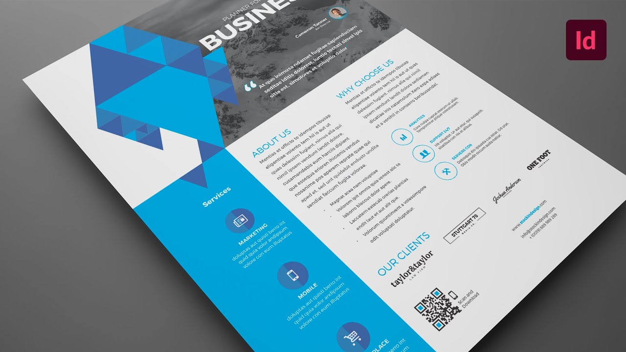 Flyer Template for InDesign - YouTube