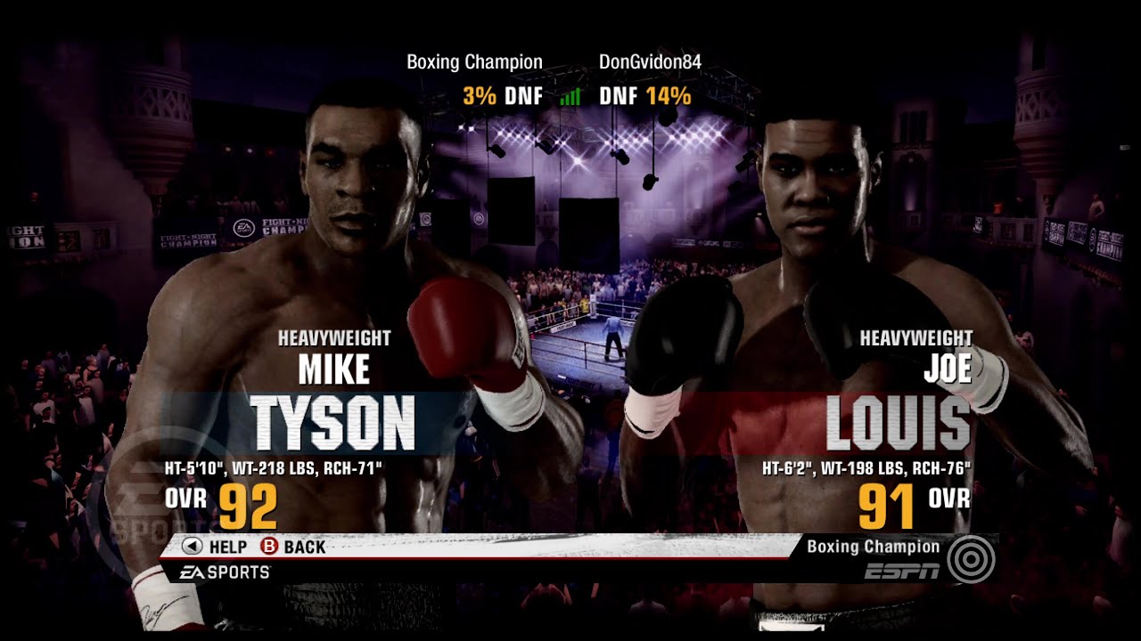 Fight Night Champion - Mike Tyson (Boxing Champion) vs Joe Louis ...