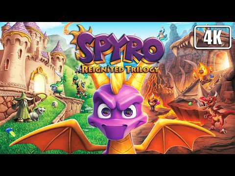 Spyro Reignited Trilogy Saga - 3 Full Games 100% Longplay Walkthrough 4K 60FPS