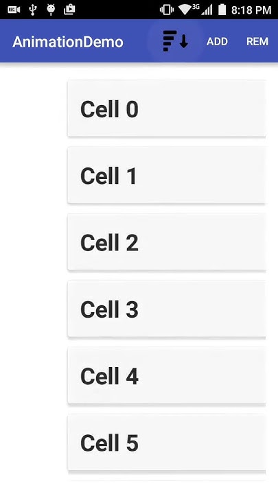 Custom animation with setHasStableIds = true during sorting on RecyclerView (Android) - YouTube