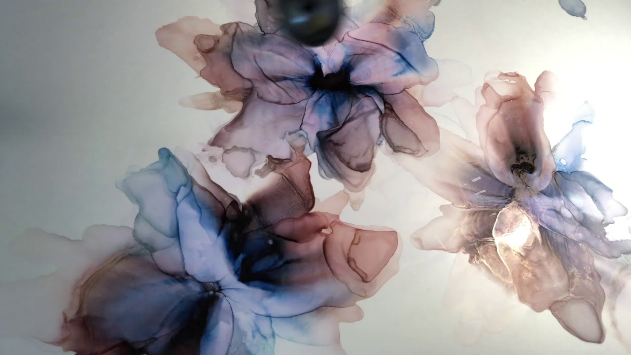 Alcohol Ink Flowers - YouTube