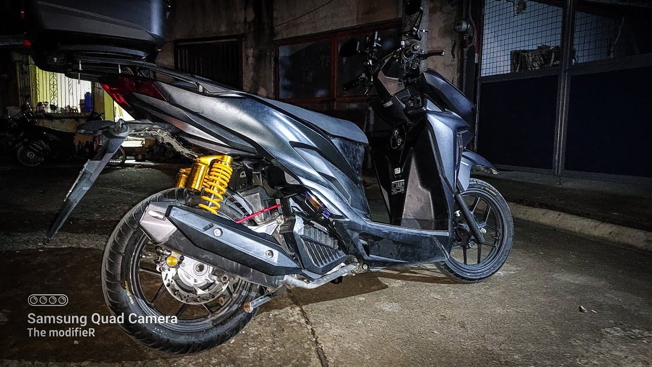 Honda click ; Dual shock + disc brake convertion grabe layo ...