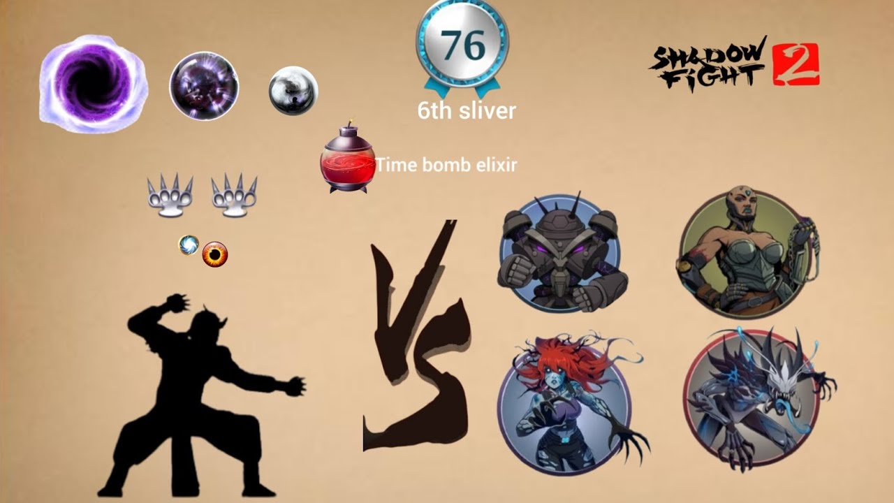 shadow vs tier 4 and use elixir time bomb also and finally got 6th ...