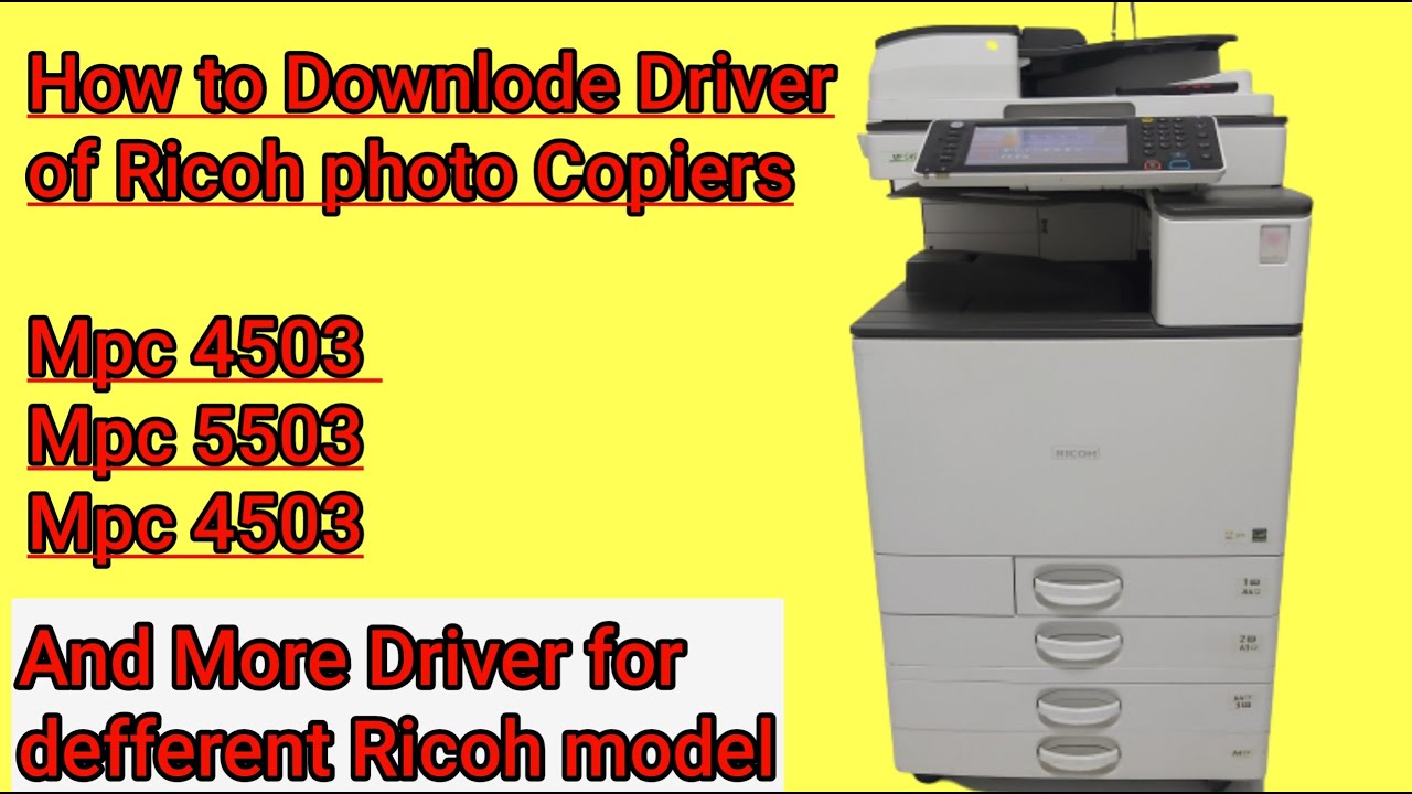 How to download a ricoh copier driver Mpc4502 Mpc3502 Mpc5502 - YouTube
