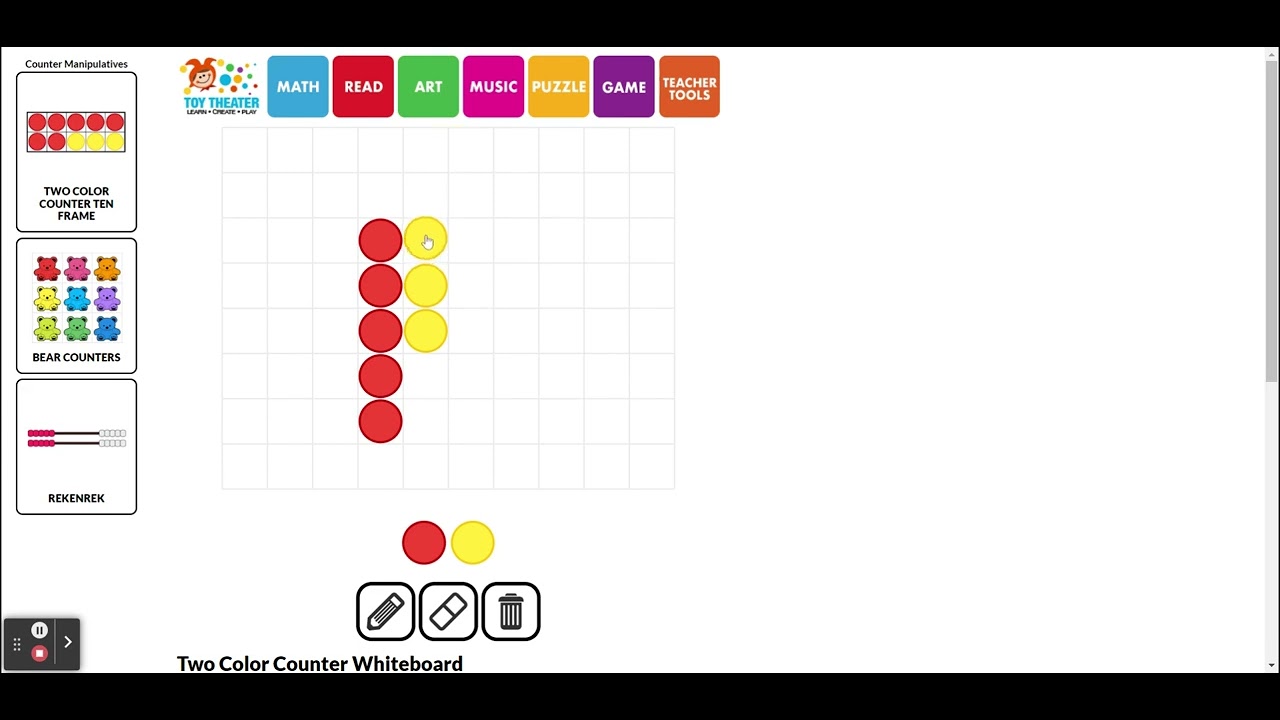 Two Color Counters Addition using objects images - YouTube