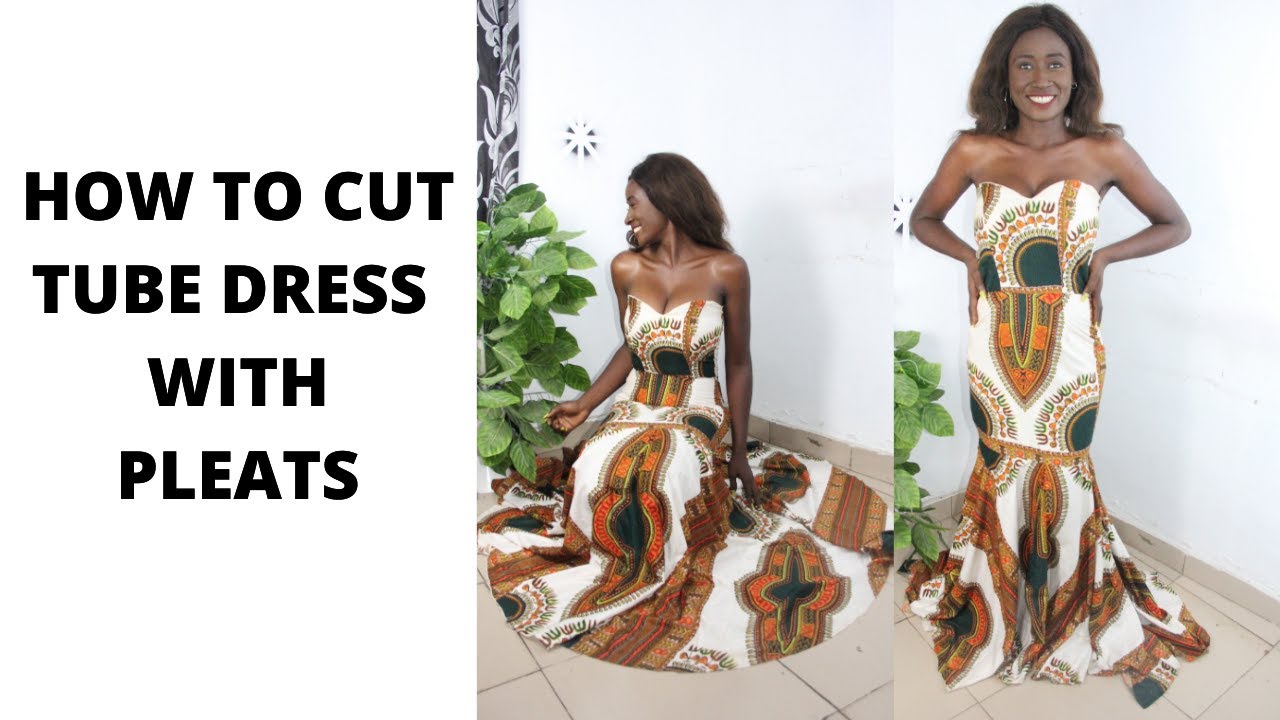 how to cut and sew tube bustier gown - YouTube