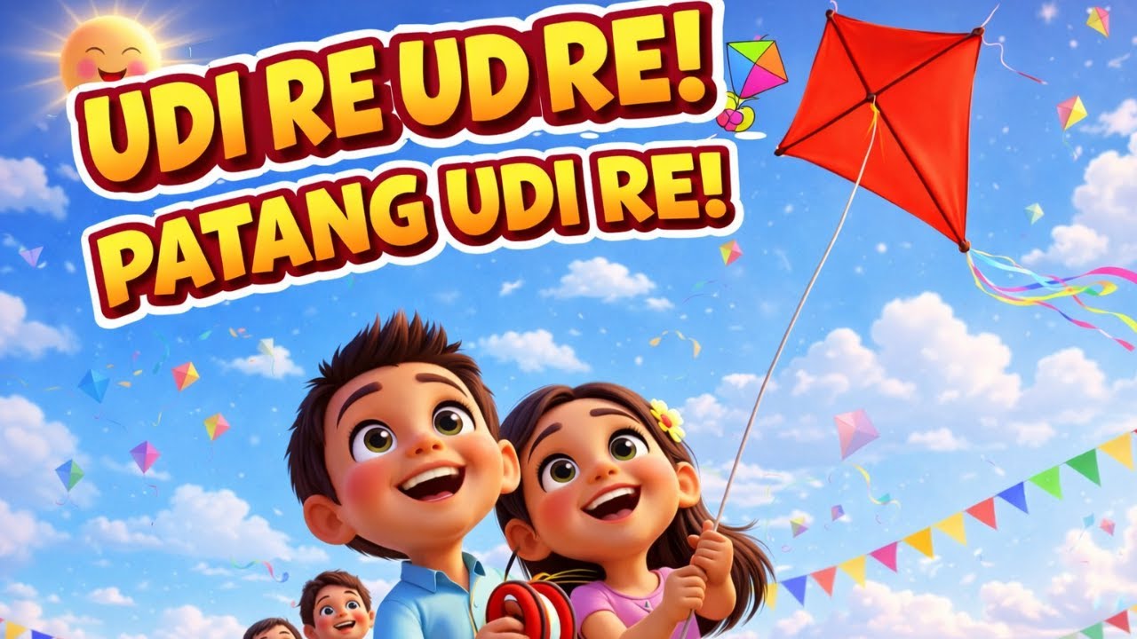 Udi Re Udi Re Patang 🪁 | Happy Kids Cartoon Song - YouTube