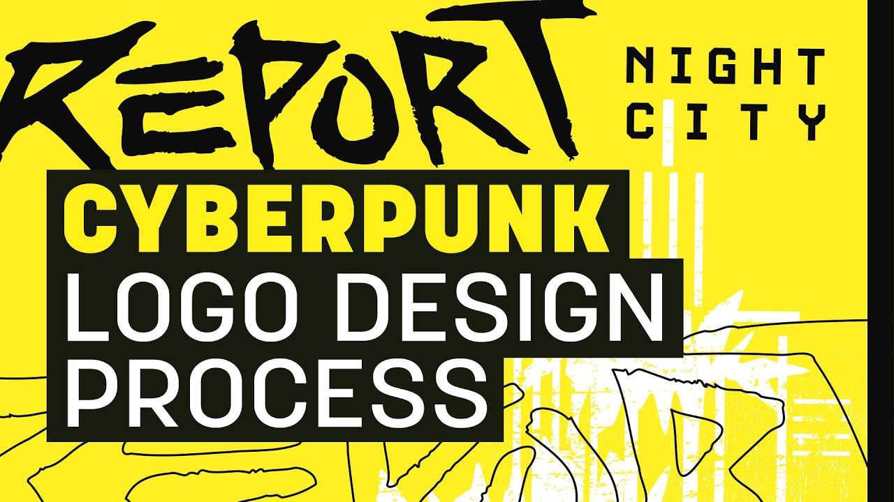 Creating a CYBERPUNK Style Logo Process - YouTube