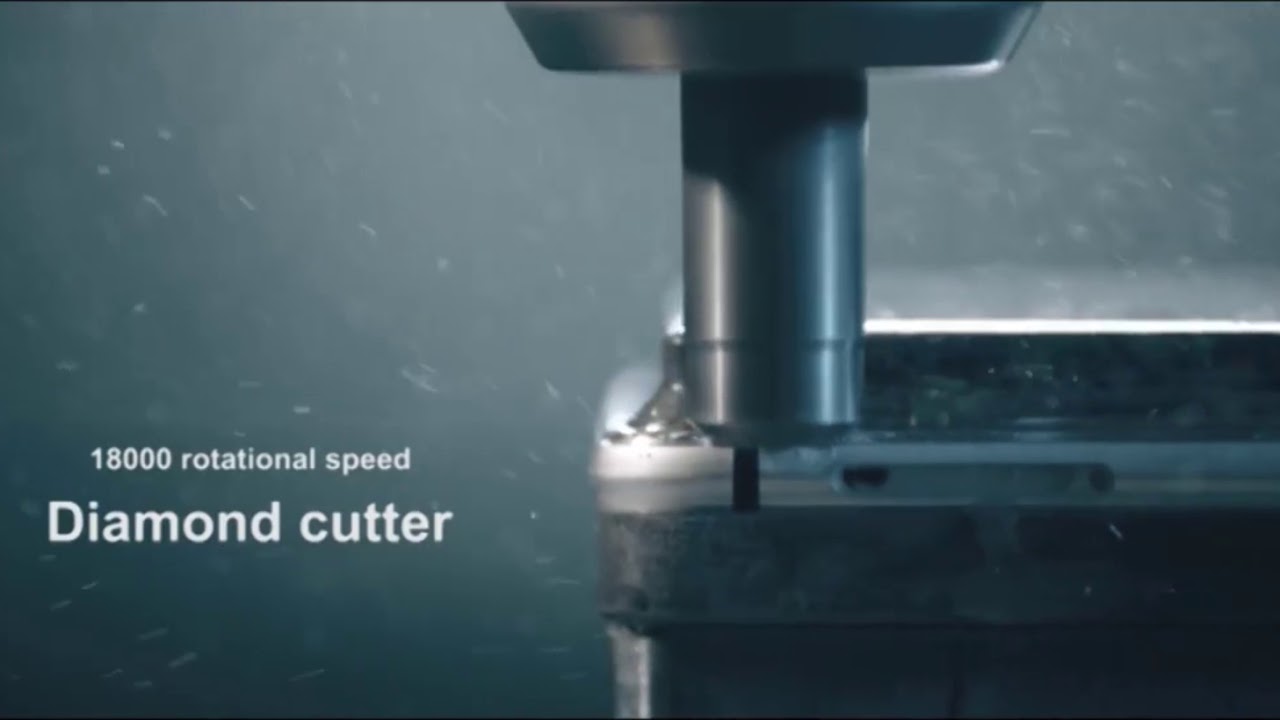 phone aluminum body milling on cnc - YouTube