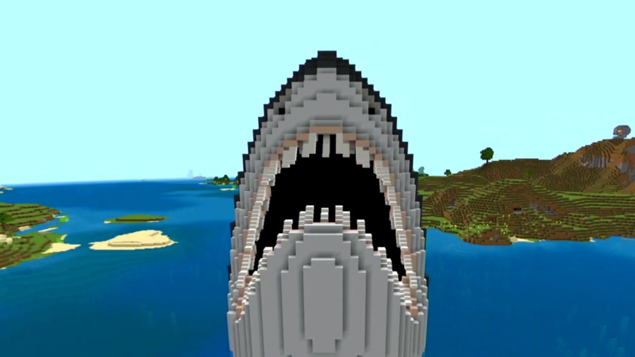 Killer Shark! How to build a Great White Shark in Minecraft - YouTube