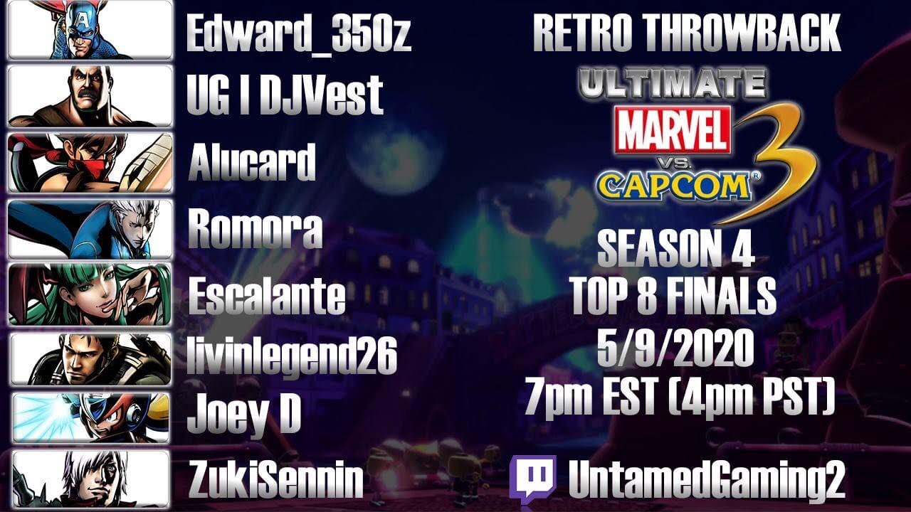 Retro Throwback UMVC3 Season 4 PS4 Online Tournament Top 8 Finals ...