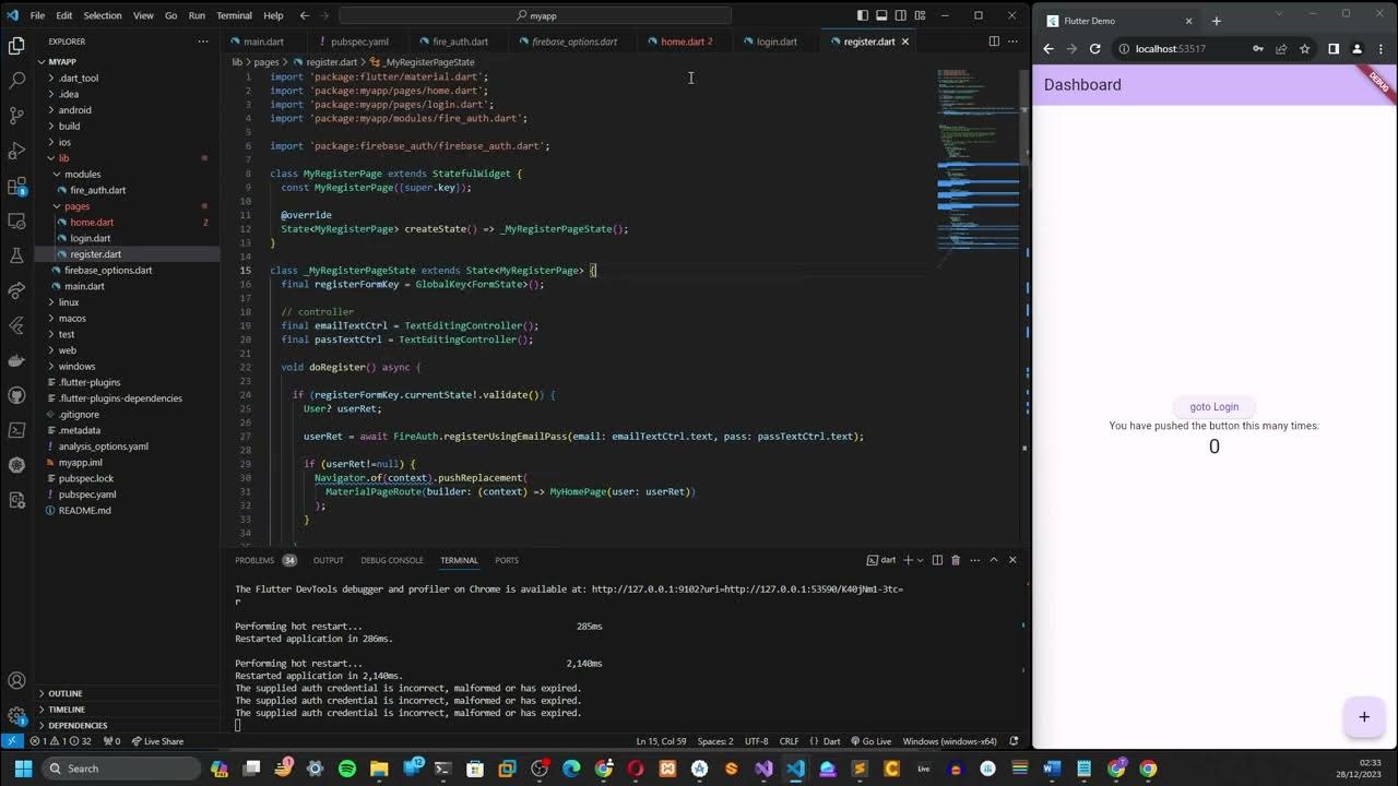 7. Flutter - Membuat fungsi logout dan update Home UI - YouTube