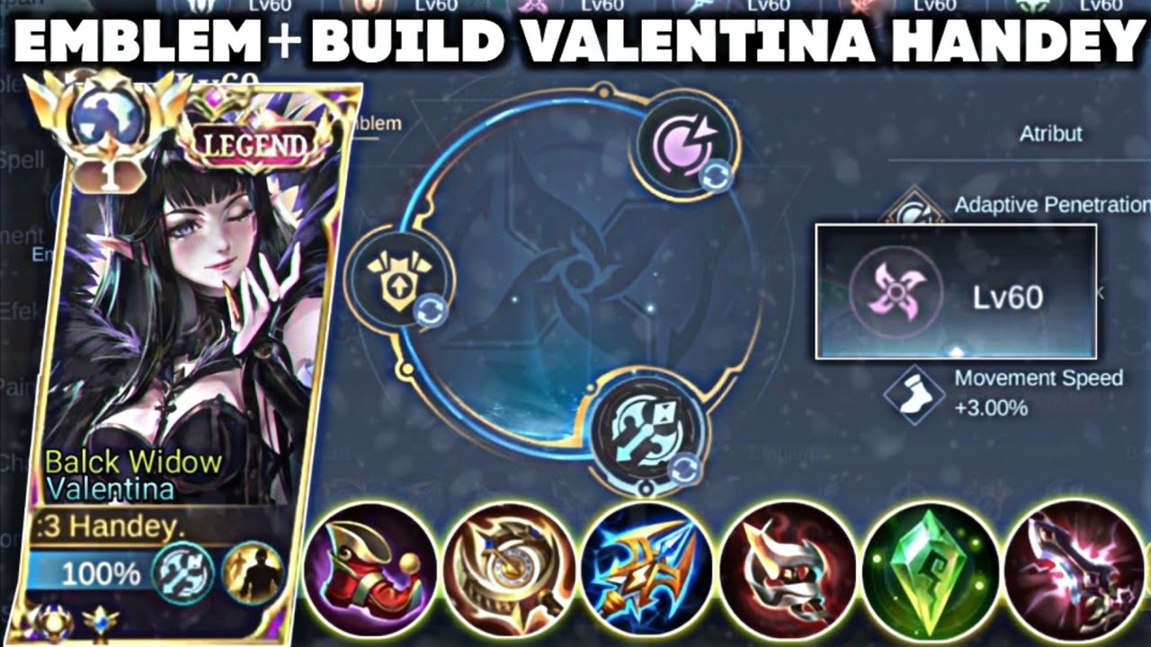 VALENTINA EMBLEM & BUILD TERSAKIT 2023!! RACIKAN BUILD VALENTINA HANDEU ...